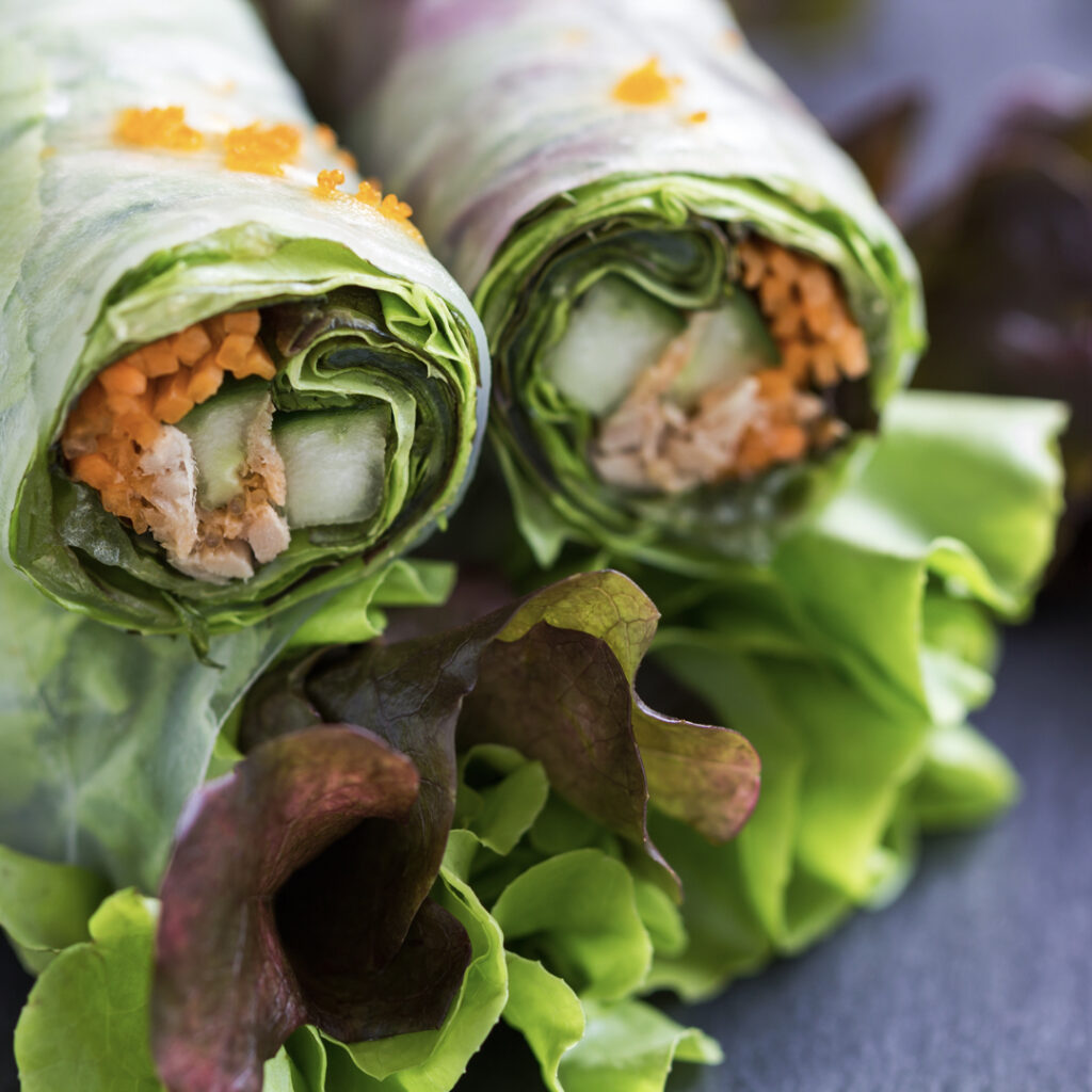 Rouleaux de printemps au thon - Pompon Rouge
